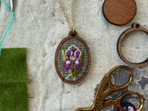 Iris Embroidery Necklace Kit – Rikrack