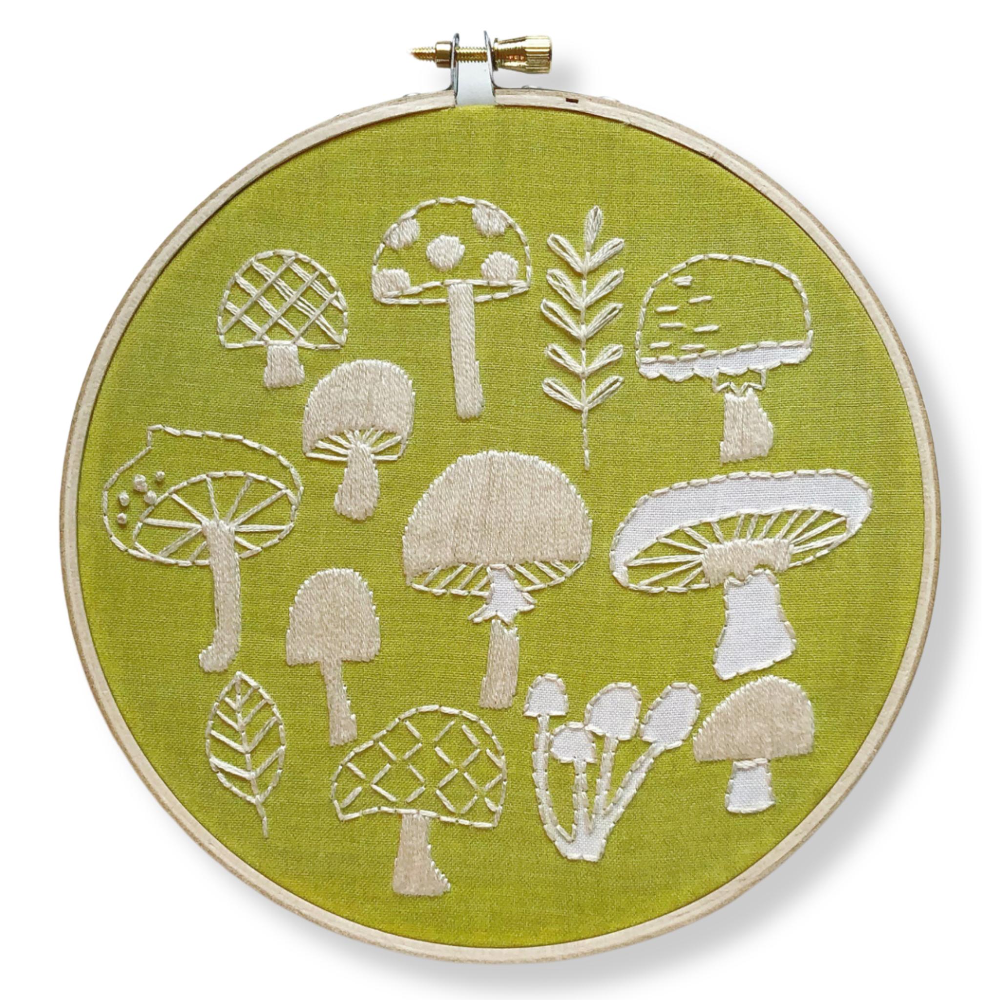 Mushroom Embroidery Kit Instructions | Rikrack Embroidery