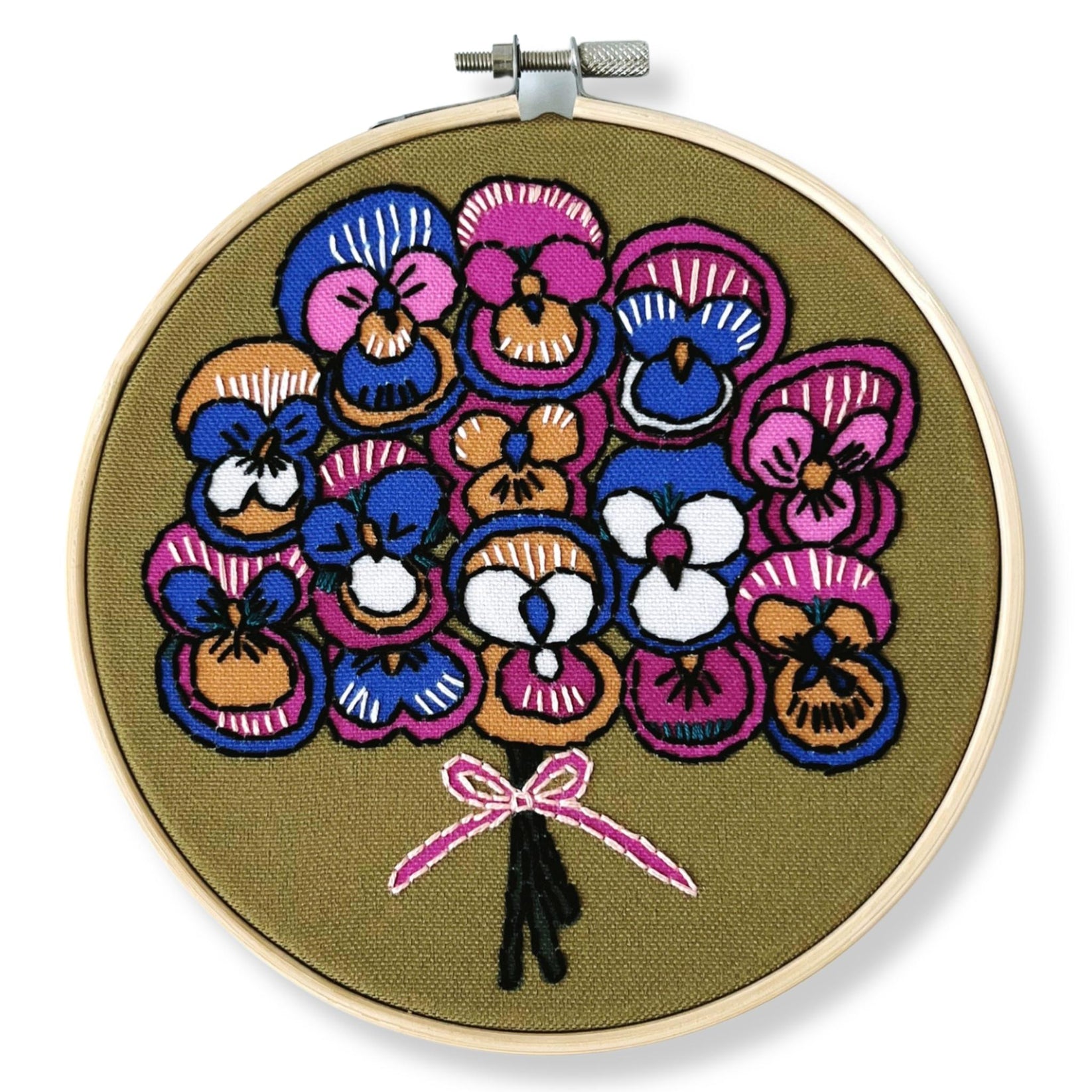 Pansy Embroidery Kit – Rikrack