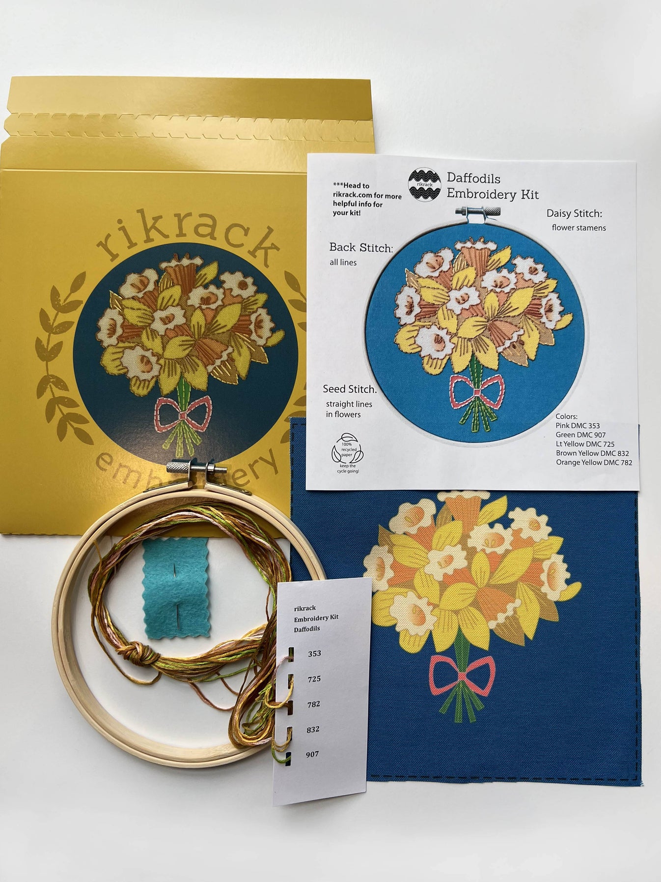Daffodils Embroidery Kit – Rikrack