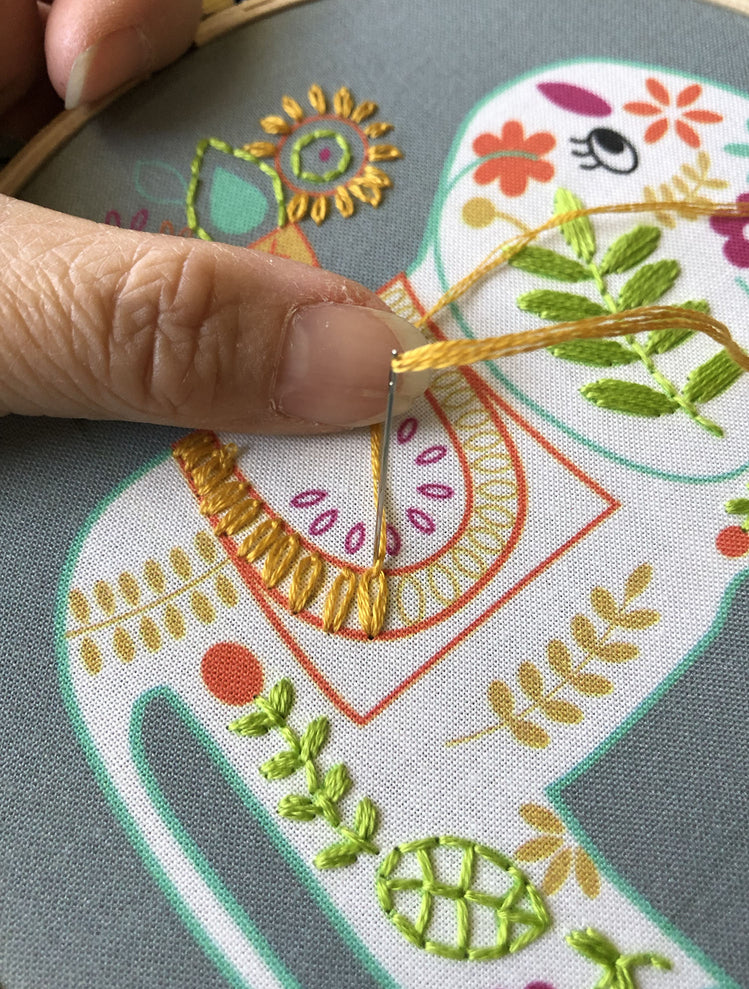 Elephant Embroidery Kit Instructions | Rikrack Embroidery