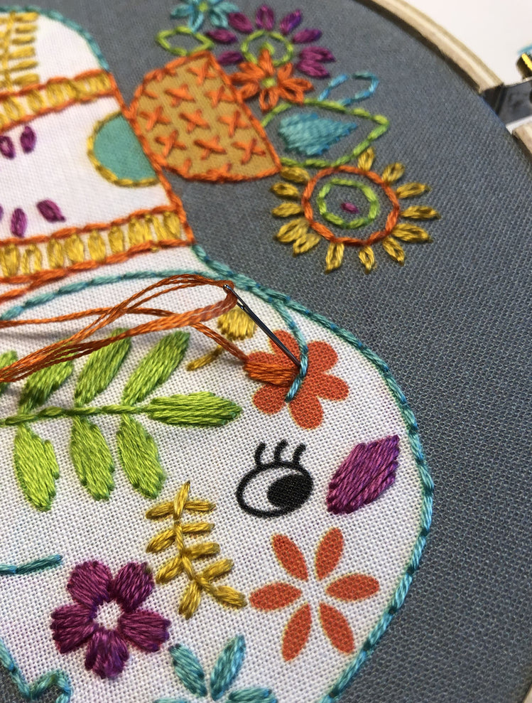 Elephant Embroidery Kit Instructions | Rikrack Embroidery