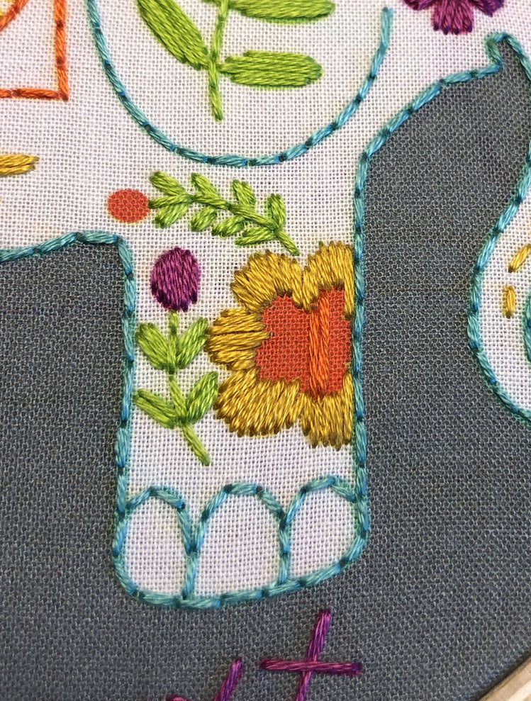 Elephant Embroidery Kit Instructions | Rikrack Embroidery
