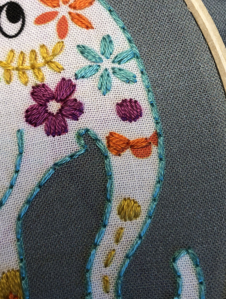 Elephant Embroidery Kit Instructions | Rikrack Embroidery