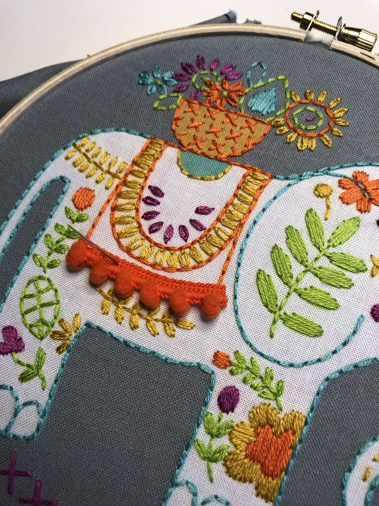 Elephant Embroidery Kit Instructions | Rikrack Embroidery
