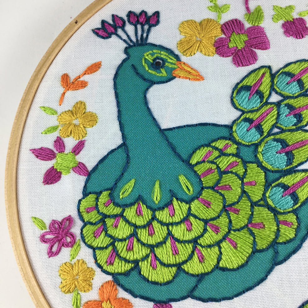 Peacock Embroidery Kit – Rikrack